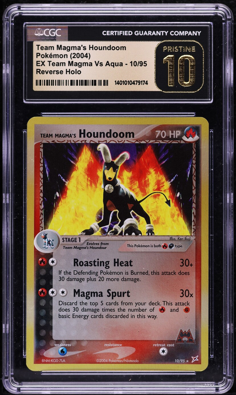 2004 POKEMON EX TEAM MAGMA VS AQUA REVERSE HOLO TEAM MAGMA'S HOUNDOOM – lowpopping