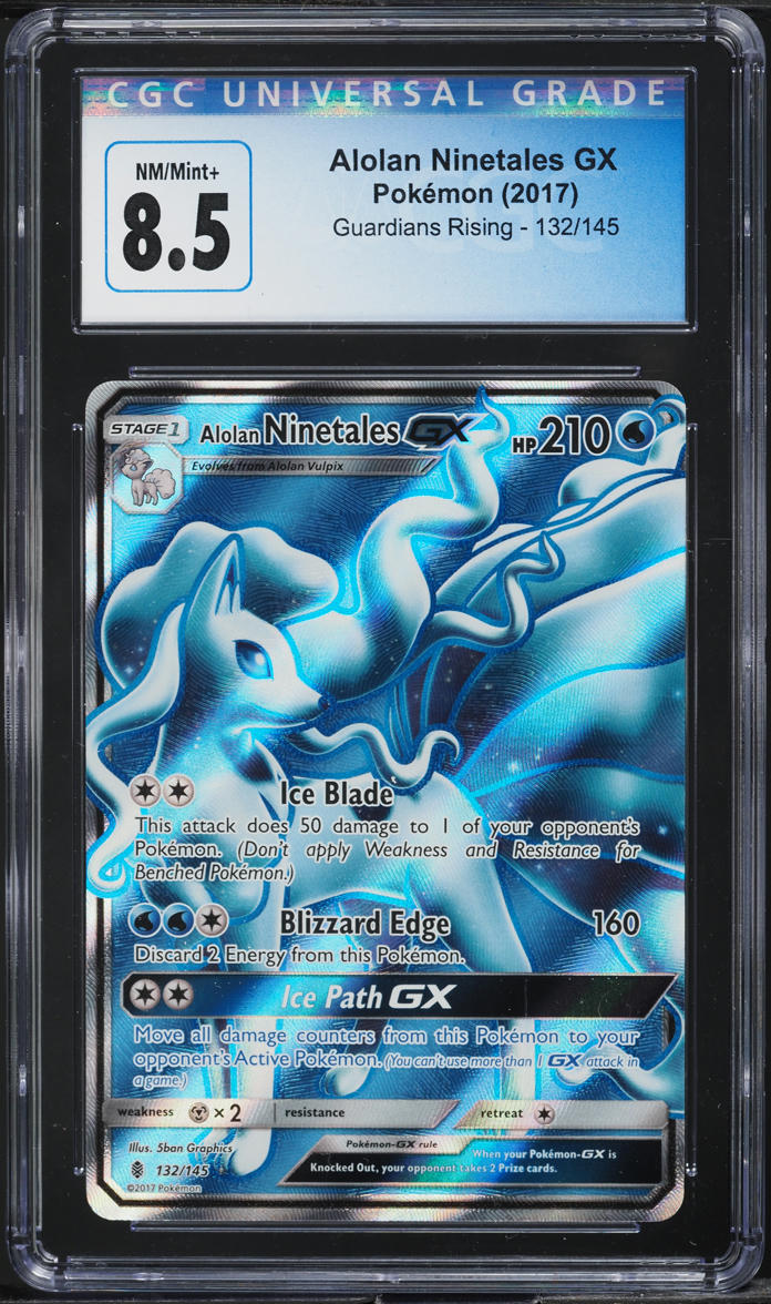 2017 POKEMON GUARDIANS RISING ULTRA RARE HOLO ALOLAN NINETALES GX #132 – lowpopping