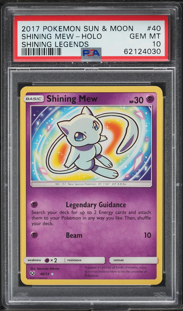 2017 POKEMON SUN & MOON SHINING LEGENDS HOLO SHINING MEW #40 PSA 10 GE – lowpopping