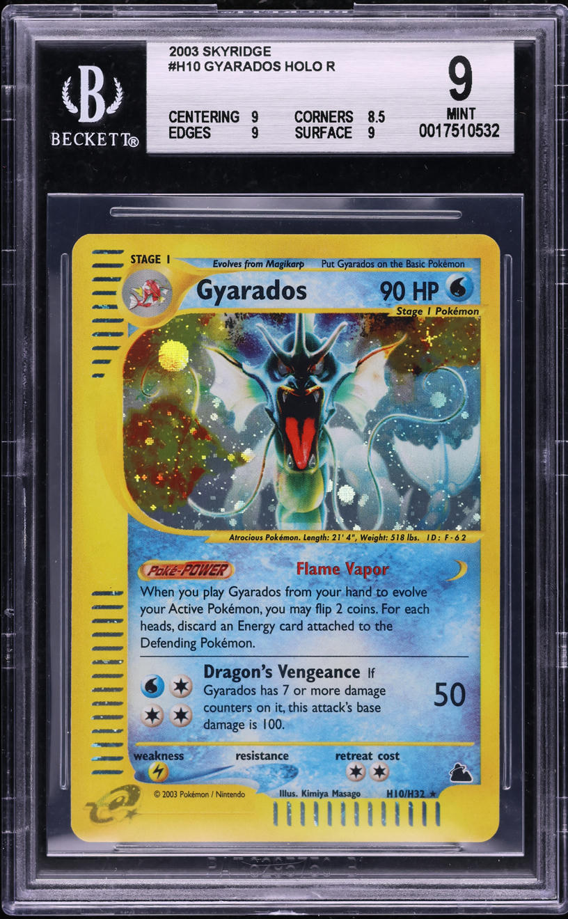 2003 POKEMON SKYRIDGE HOLO GYARADOS #H10 BGS 9 MINT – lowpopping