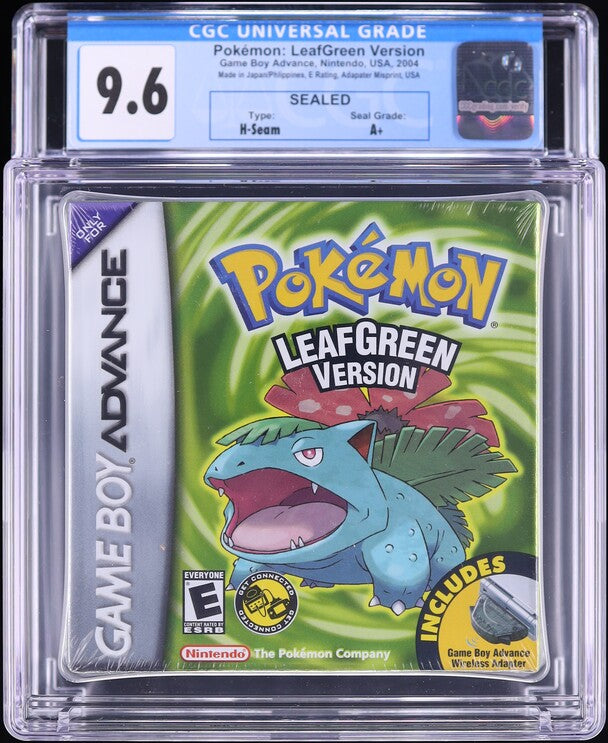 2004 POKEMON LEAF GREEN VERSION NINTENDO GAME BOY ADVANCE GBA CGC 9.6 ...