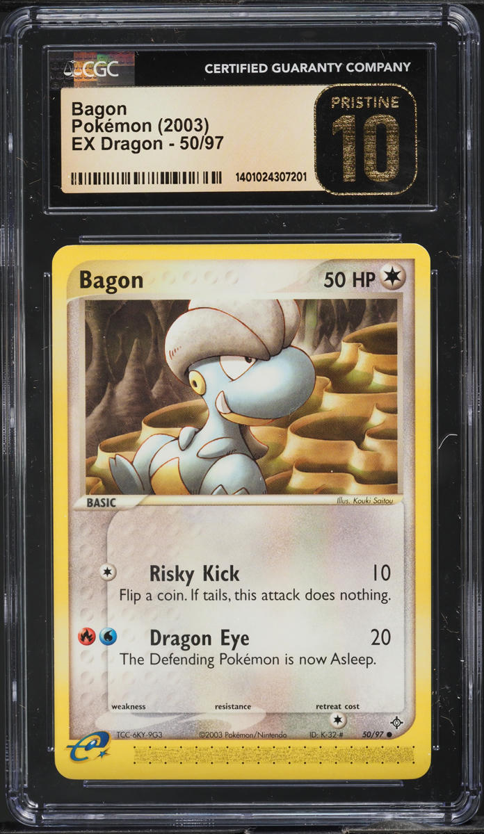 2003 POKEMON EX DRAGON BAGON #50 CGC 10 PRISTINE – lowpopping