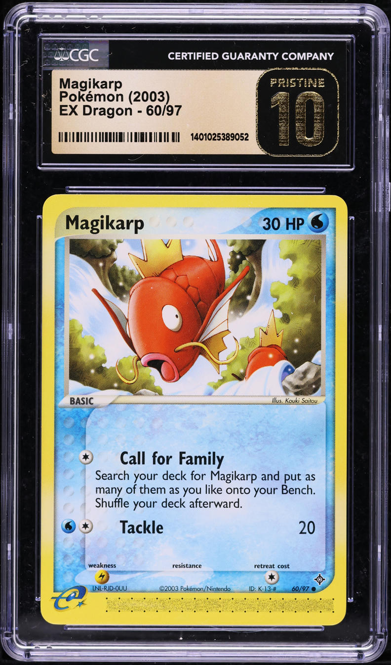 2003 POKEMON EX DRAGON MAGIKARP #60 CGC 10 PRISTINE – lowpopping