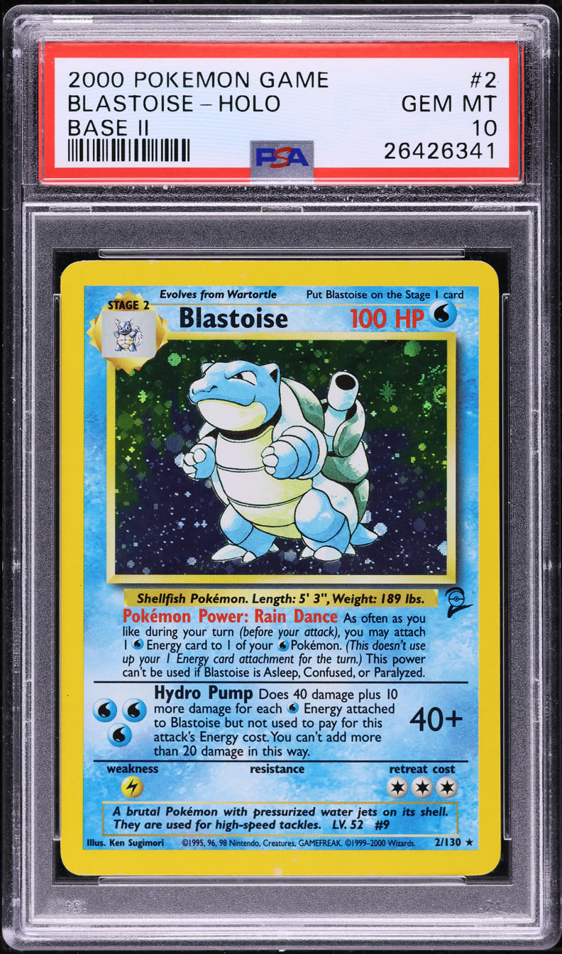 2000 POKEMON BASE SET 2 HOLO BLASTOISE #2 PSA 10 GEM MINT – lowpopping