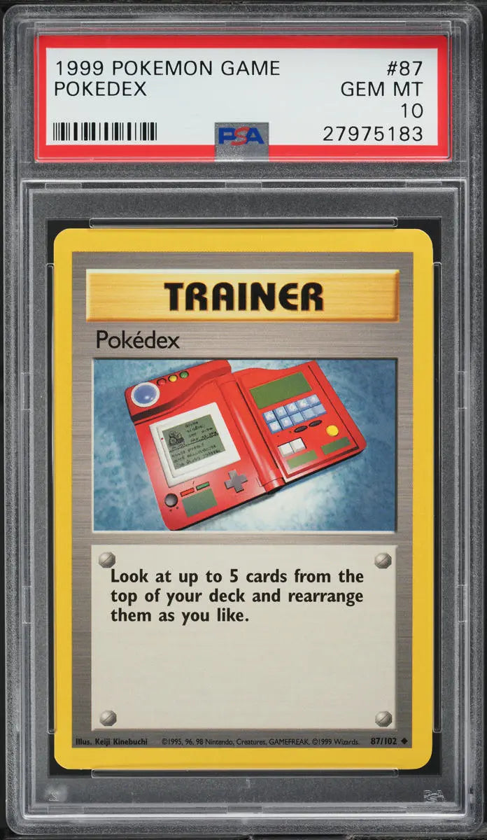 1999 POKEMON BASE SET POKEDEX #87 PSA 10 GEM MINT – lowpopping