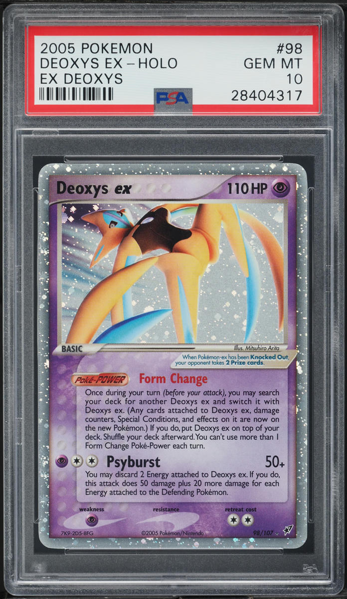 2005 POKEMON EX DEOXYS HOLO DEOXYS EX #98 PSA 10 GEM MINT – lowpopping