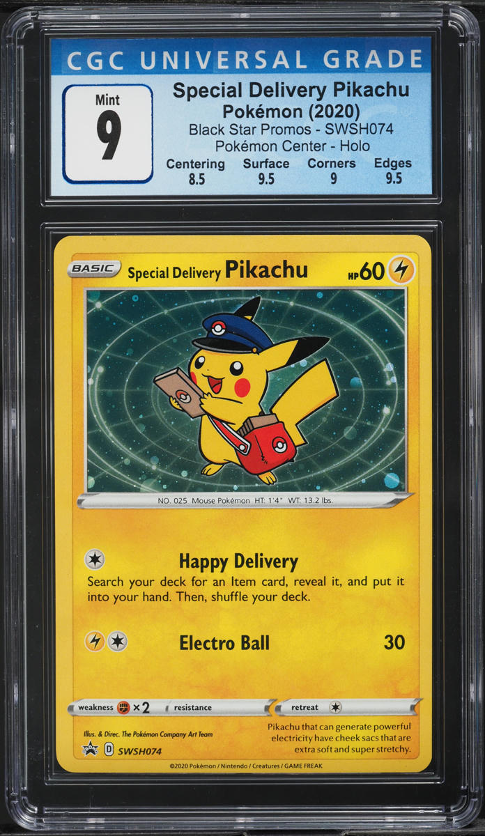 2020 POKEMON SWSH POKEMON CENTER PROMO HOLO SPECIAL DELIVERY PIKACHU ...