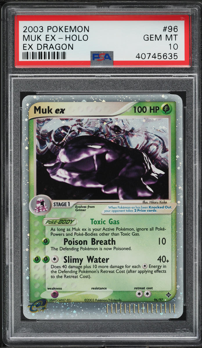 2003 POKEMON EX DRAGON HOLO MUK EX #96 PSA 10 GEM MINT – lowpopping