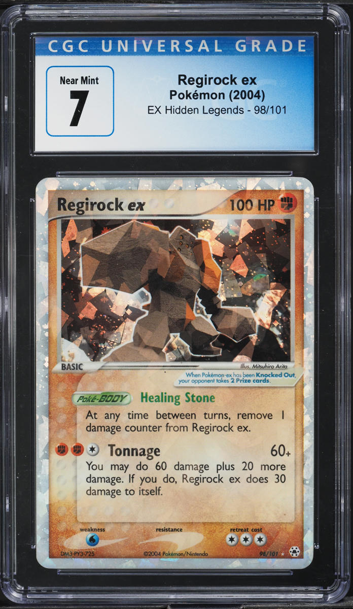 2004 POKEMON EX HIDDEN LEGENDS HOLO REGIROCK EX #98 CGC 7 NRMT – lowpopping