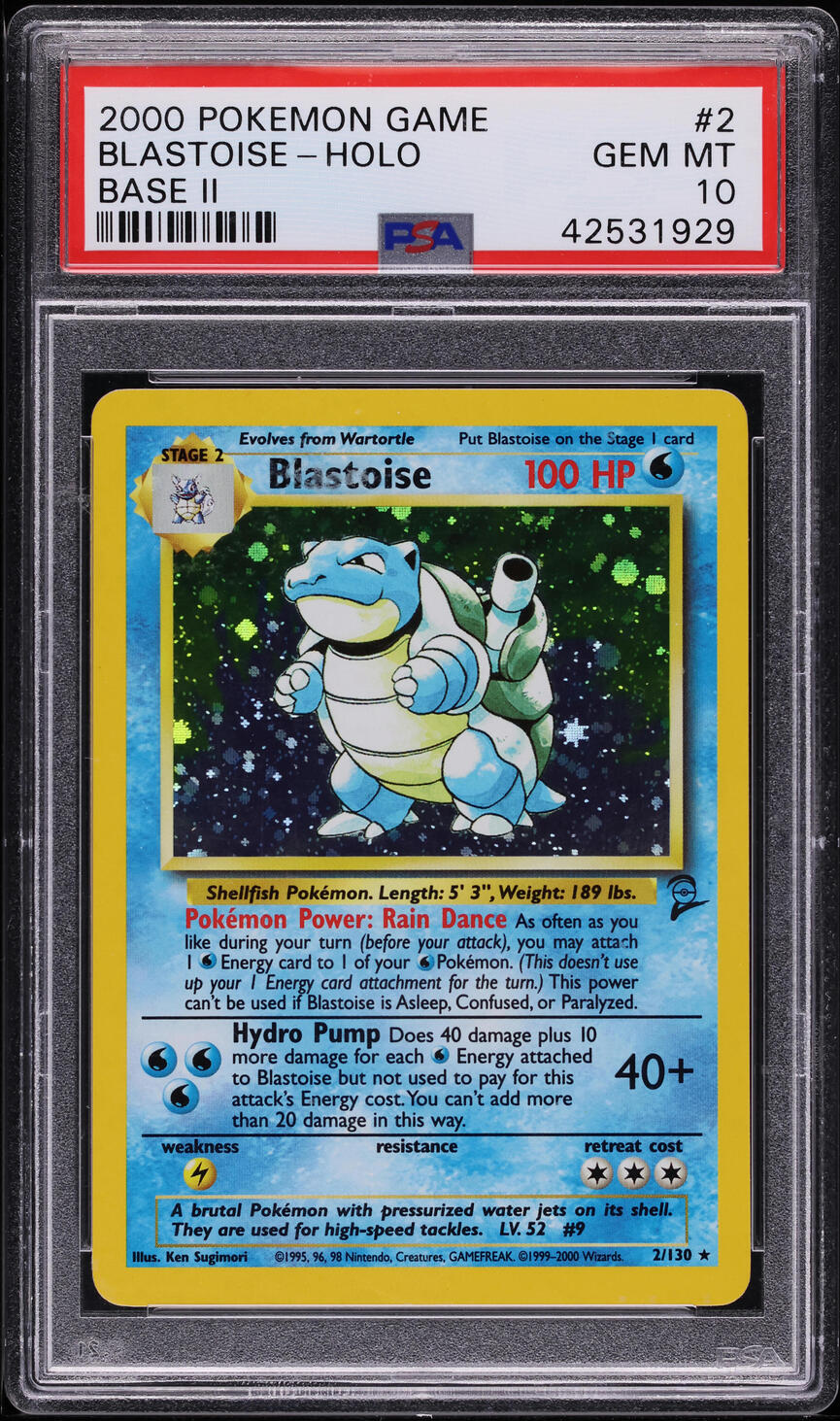 2000 POKEMON BASE SET 2 HOLO BLASTOISE #2 PSA 10 – lowpopping