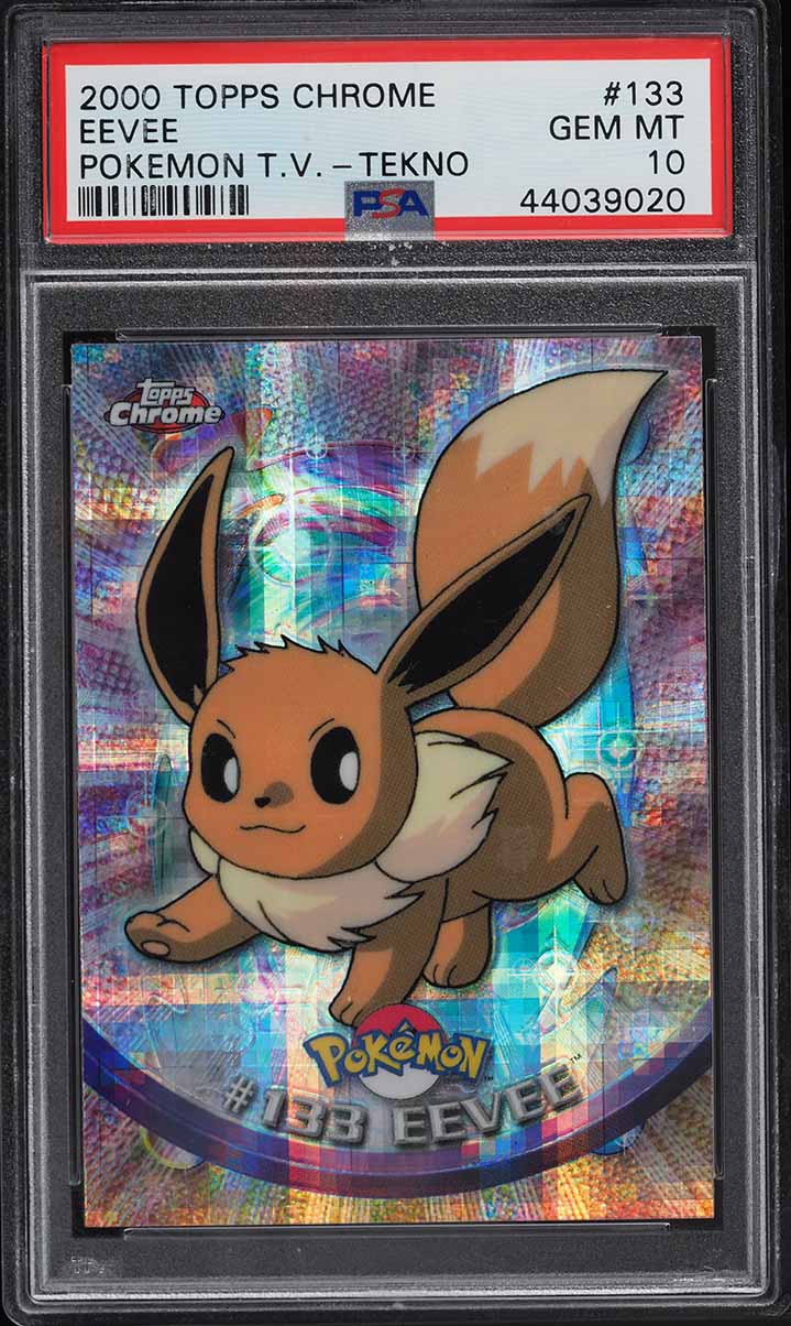 2000 TOPPS CHROME POKEMON SERIES 2 TEKNO EEVEE #133 PSA 10 GEM MINT – lowpopping