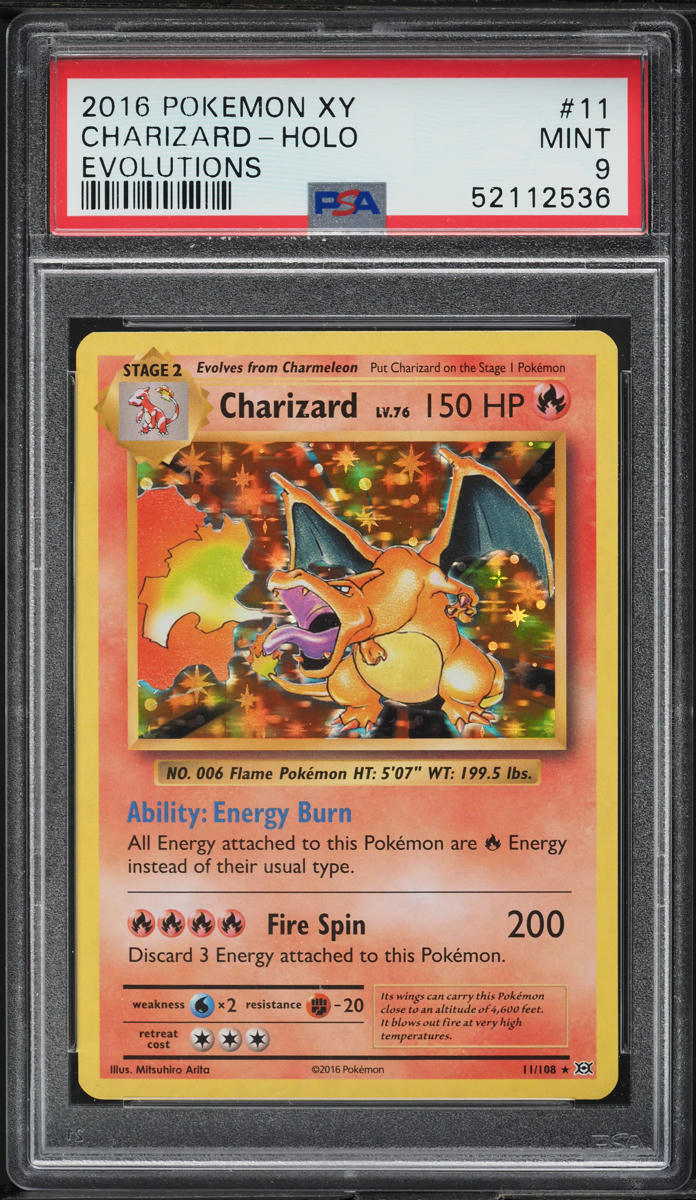2016 POKEMON XY EVOLUTIONS HOLO CHARIZARD #11 PSA 9 MINT – lowpopping