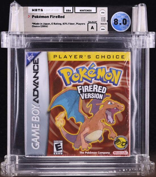 2004 POKEMON FIRERED PLAYER'S CHOICE NINTENDO GAME BOY ADVANCE GBA WAT ...