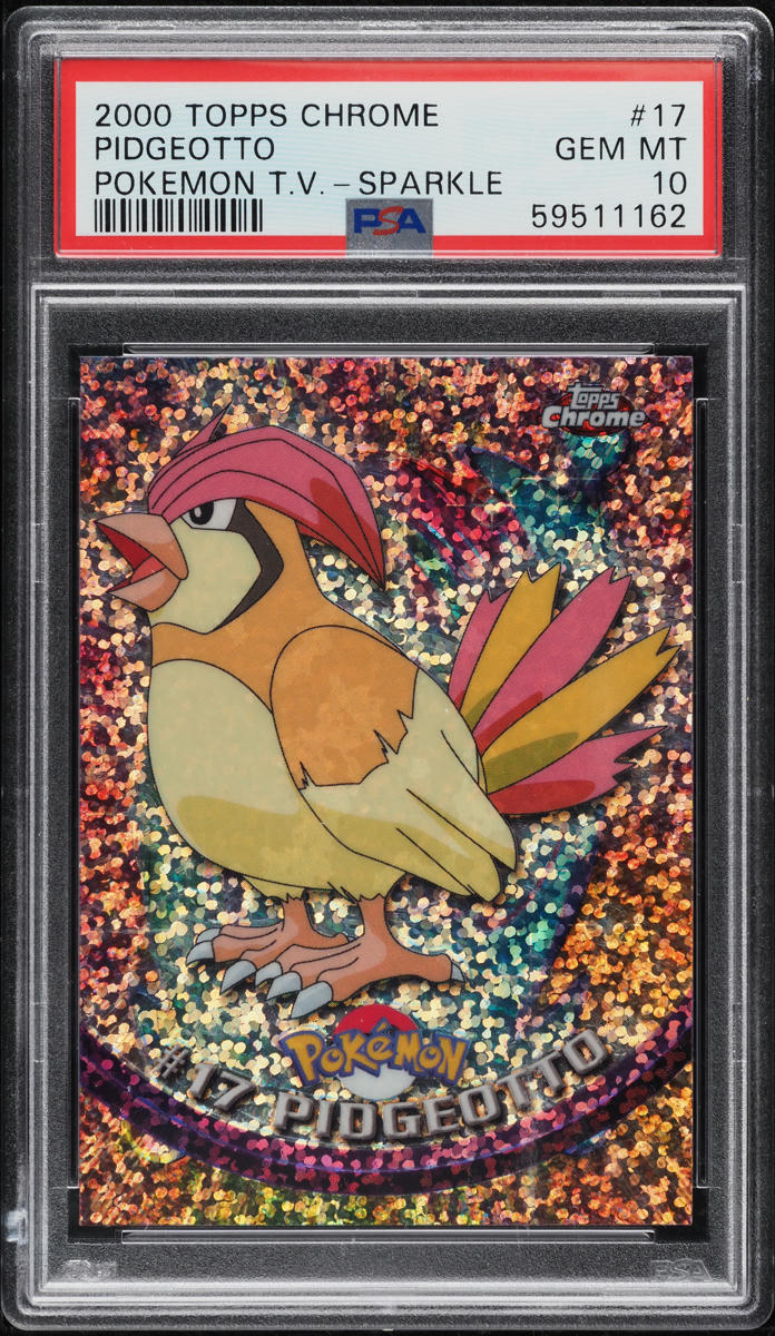 2000 TOPPS CHROME POKEMON SERIES 1 SPARKLE PIDGEOTTO #17 PSA 10 GEM MI – lowpopping