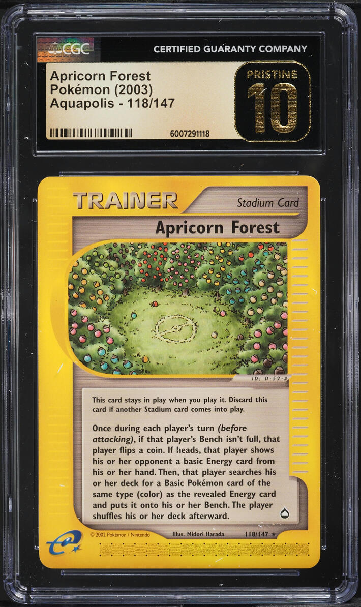 2003 POKEMON AQUAPOLIS APRICORN FOREST #118 CGC 10 PRISTINE – lowpopping