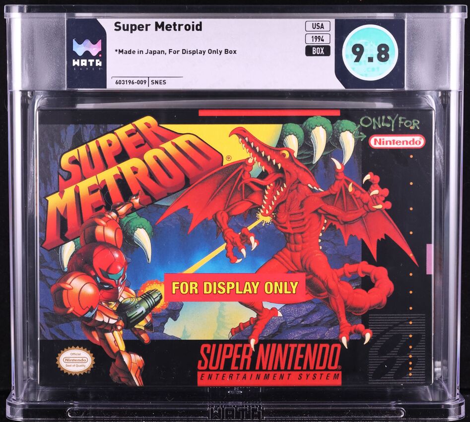 1994 SUPER METROID SUPER NINTENDO ENTERTAINMENT SYSTEM SNES WATA 9.8 ...