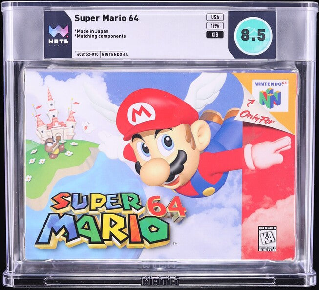 1996 SUPER MARIO 64 NINTENDO 64 N64 WATA 8.5 CIB – lowpopping