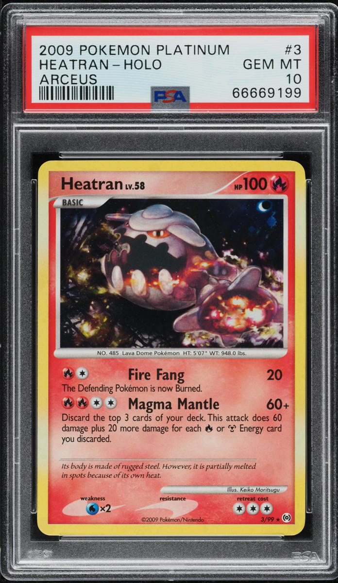 2009 POKEMON PLATINUM ARCEUS HOLO HEATRAN #3 PSA 10 GEM MINT – lowpopping