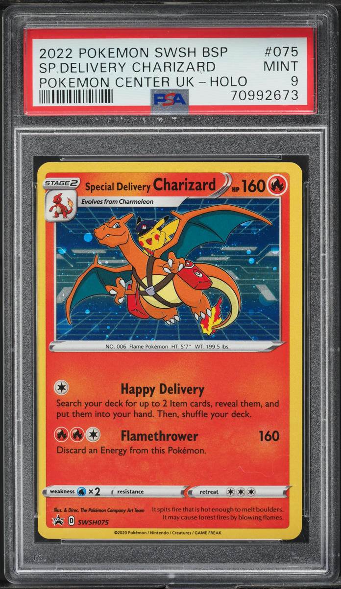 2022 POKEMON SWSH BLACK STAR PROMO HOLO SPECIAL DELIVERY CHARIZARD #75 ...