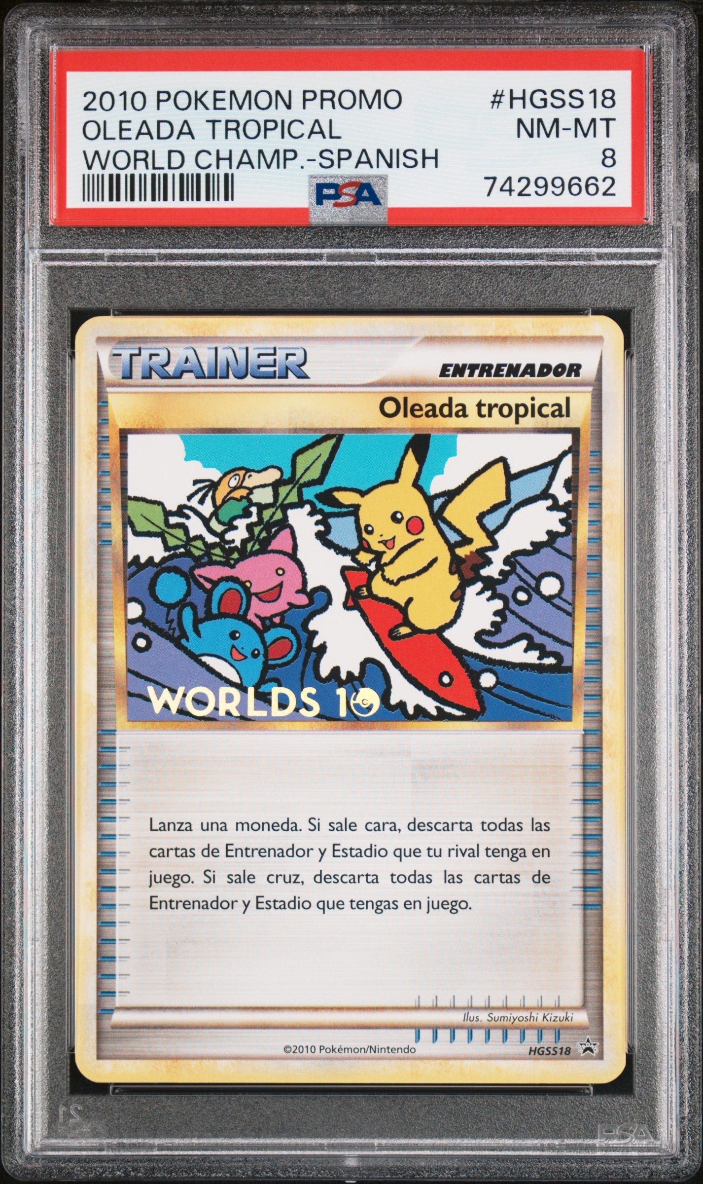 2010 POKEMON SPANISH WORLD CHAMPIONSHIPS PROMO TROPICAL TIDAL WAVE PSA ...