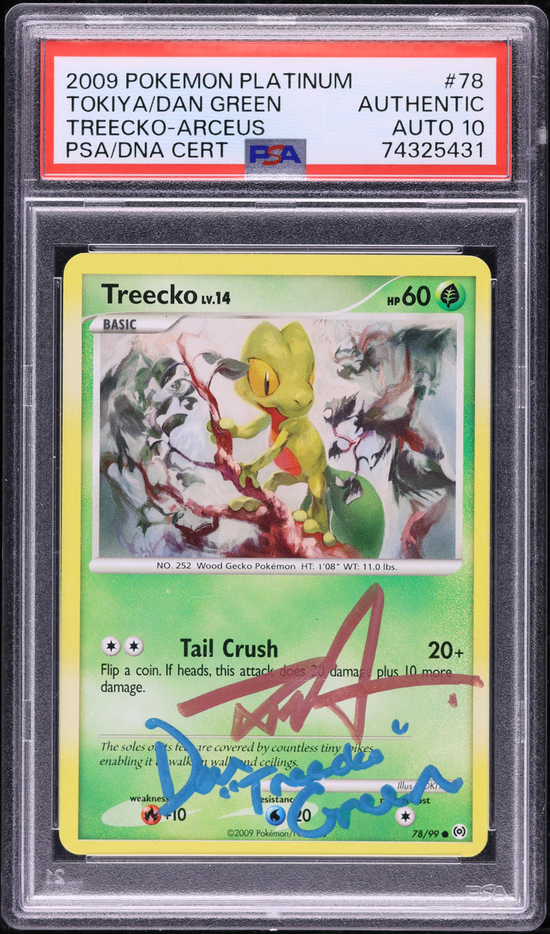 2009 POKEMON PLATINUM ARCEUS TREECKO #78 DAN GREEN TOKIYA AUTO 10 PSA ...