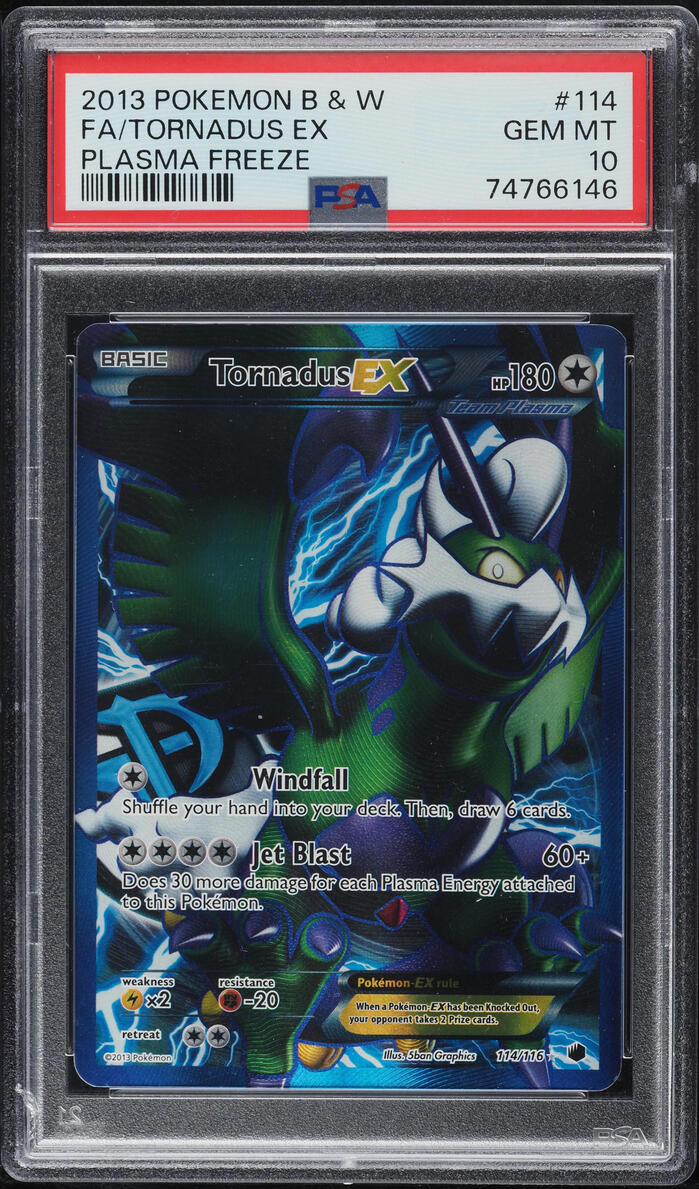 2013 POKEMON BLACK & WHITE BW PLASMA FREEZE FULL ART TORNADUS EX #114 ...