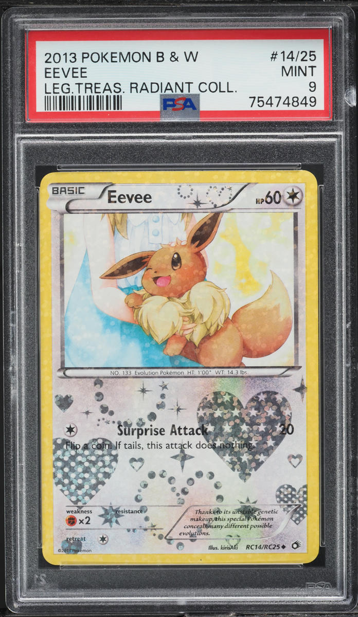 2013 POKEMON BW LEGENDARY TREASURES RADIANT COLLECTION EEVEE #RC14 PSA ...
