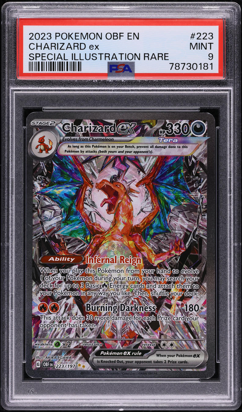 2023 POKEMON SV OBSIDIAN FLAMES SPECIAL ILLUSTRATION CHARIZARD EX #223 ...