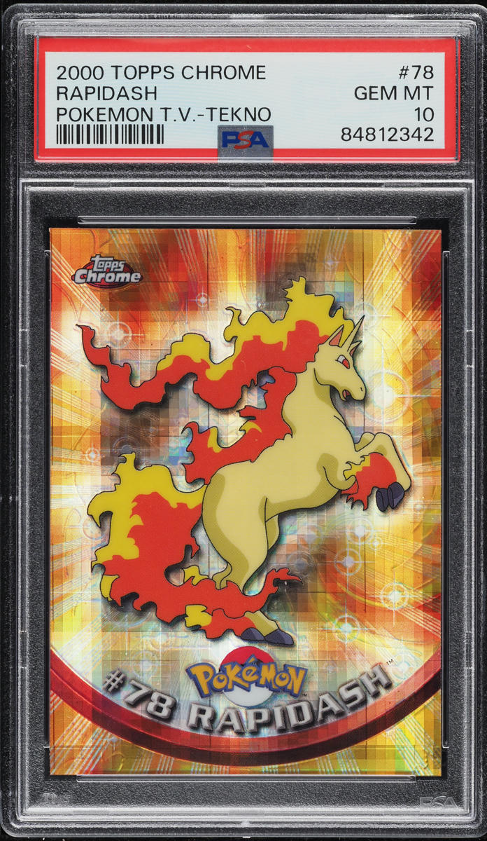 2000 POKEMON TOPPS CHROME SERIES 1 TEKNO RAPIDASH #78 PSA 10 GEM MINT – lowpopping
