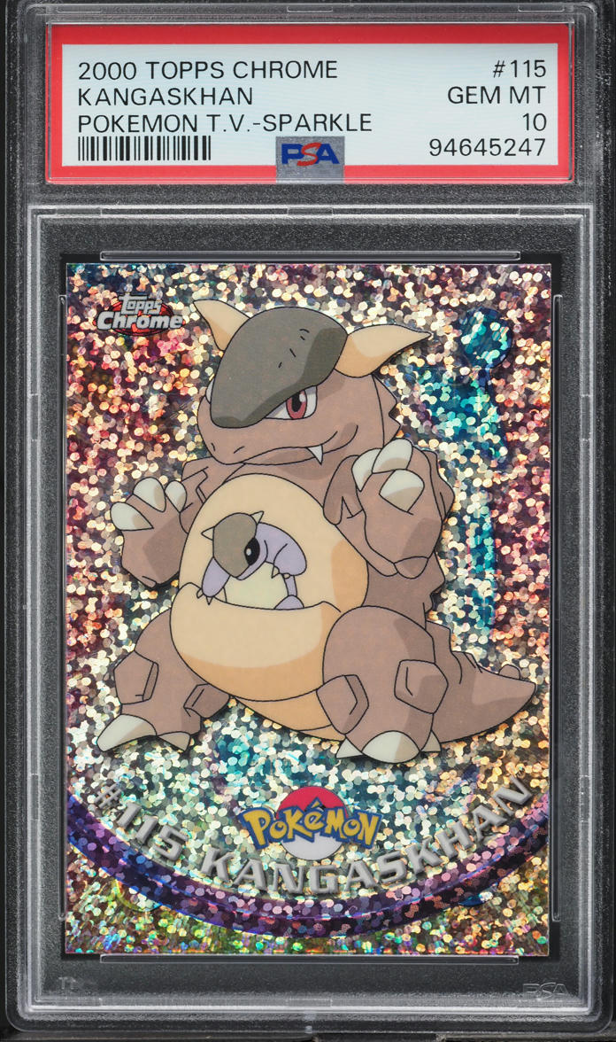 2000 TOPPS CHROME POKEMON SERIES 2 SPARKLE KANGASKHAN #115 PSA 10 GEM – lowpopping