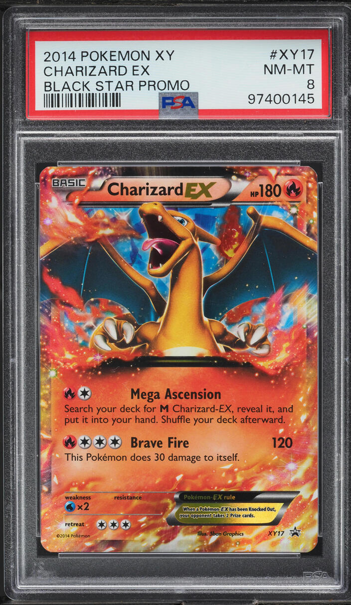 2014 POKEMON XY BLACK STAR PROMO HOLO CHARIZARD EX #XY17 PSA 8 NM-MT ...