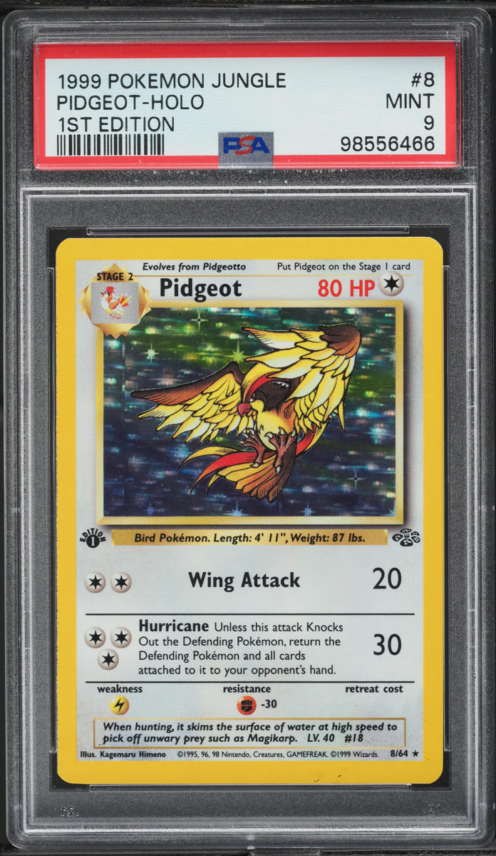 1999 POKEMON JUNGLE 1ST EDITION HOLO PIDGEOT #8 PSA 9 MINT – lowpopping